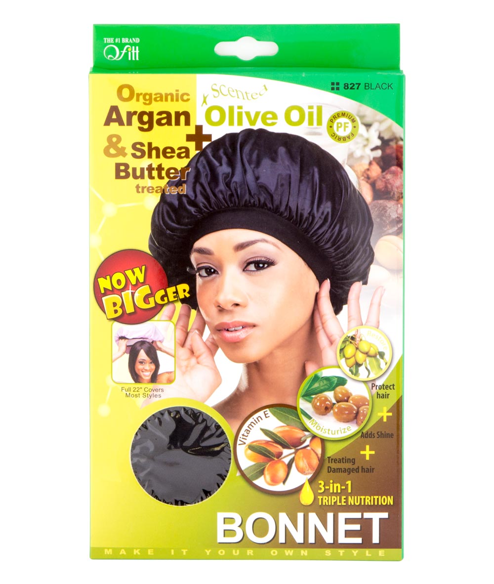 M&M Qfitt Organic Argan & Shea Butter + Olive Oil Bonnet - Accessory at ...