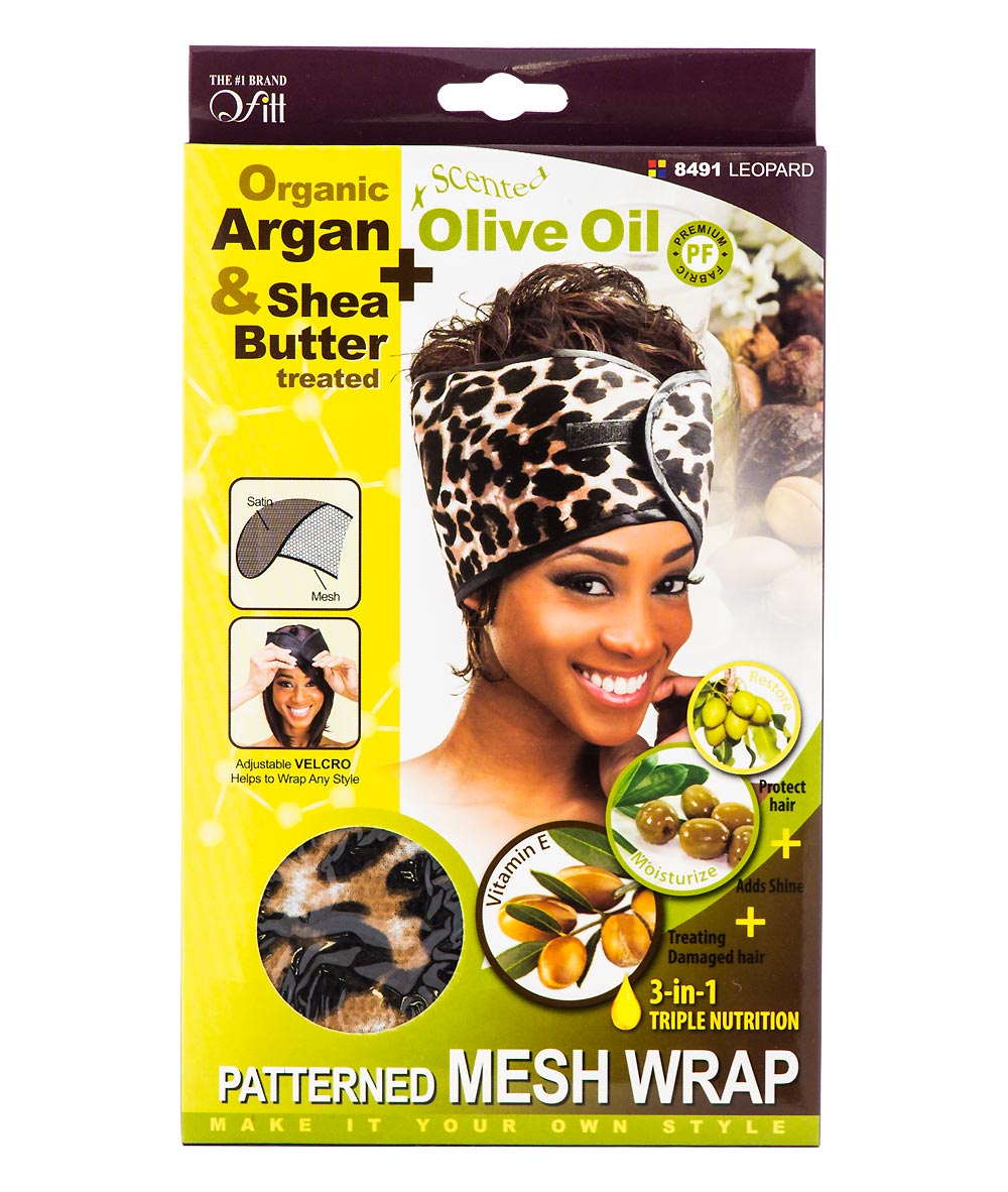 M&M Qfitt Organic Argan & Shea Butter + Olive Oil Patterned Mesh Wrap ...