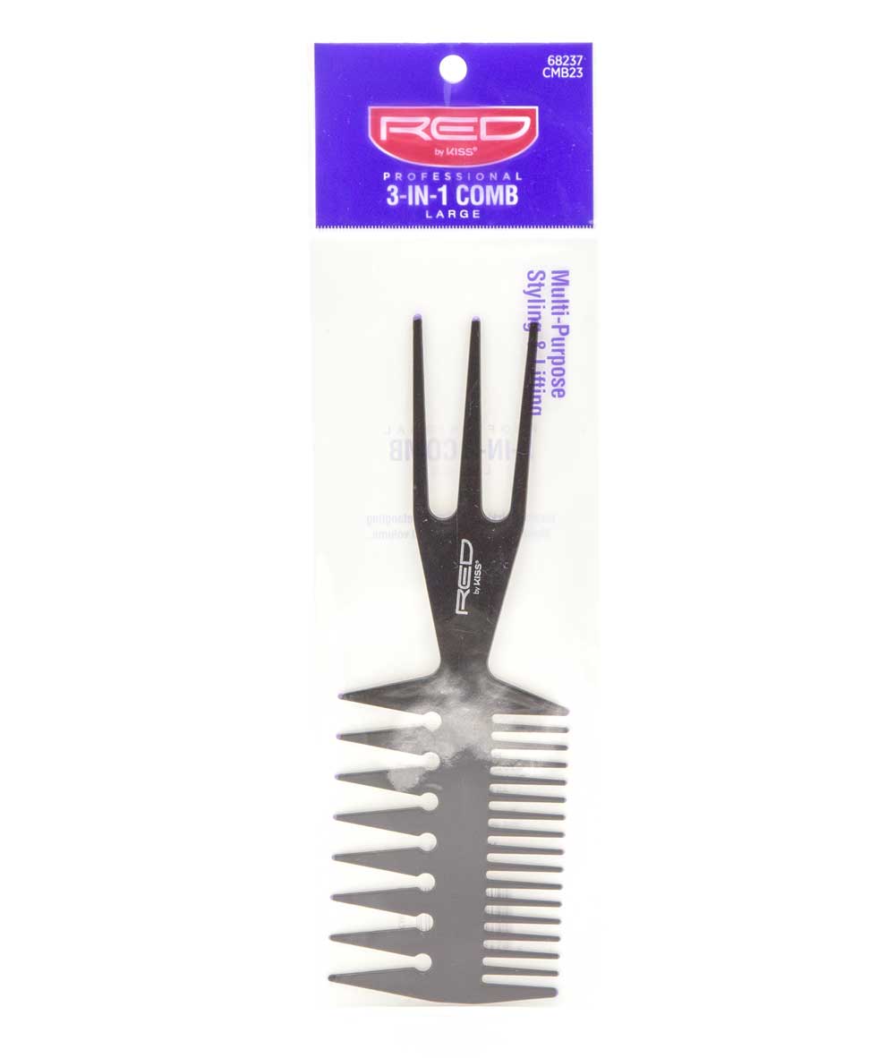 Red By Kiss Professional 3-In-1 Comb #HM59 [Large] - Hair Tools at ...