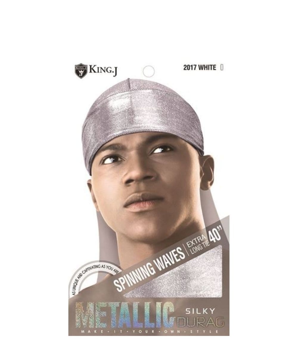 M&M King.J Extra Long Tie 40" Metallic Silky Durag - Accessory at Cloré ...