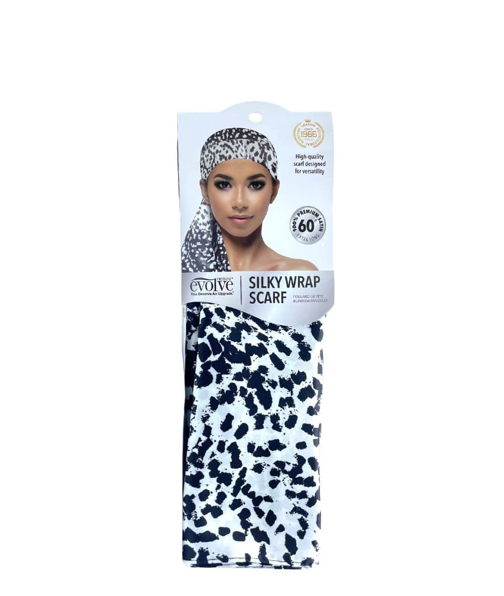 Firstline Evolve Silky Wrap Scarf [Black & White] - Hair - Accessory at ...